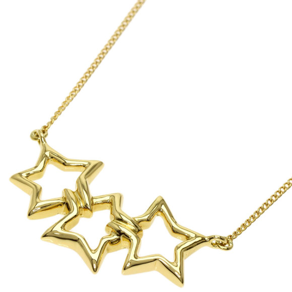 Tiffany & Co. | Jewelry | Tiffany Triple Star Necklace K8 Yellow Gold ...